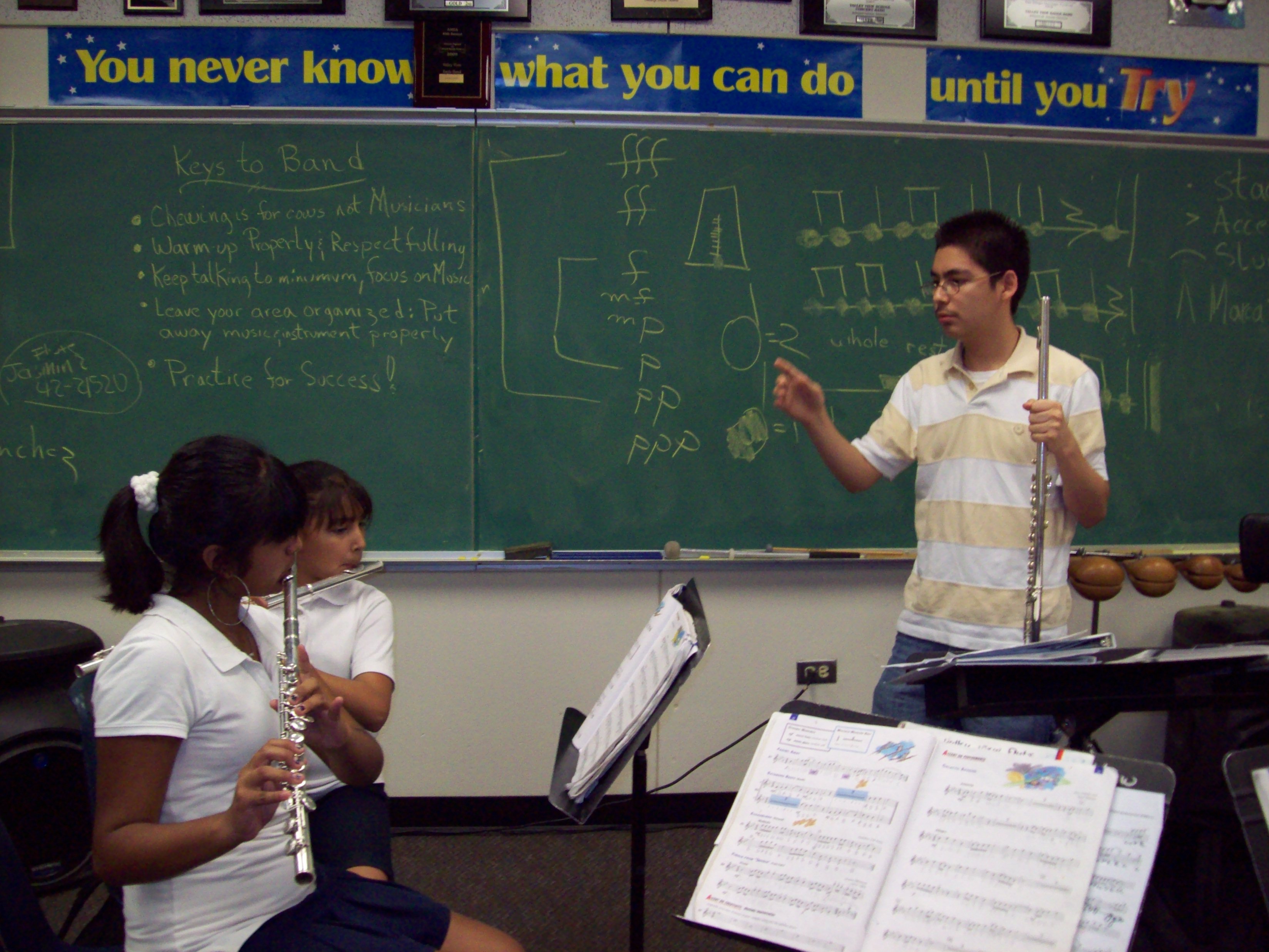 Chaz Salazar Leads Flute Sectionals at His Old Elementary School - From ...